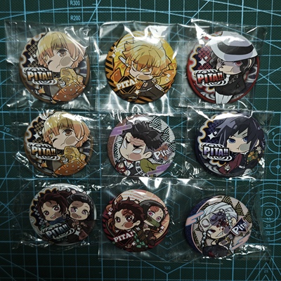Tomy鬼灭之刃PITA贴脸吧唧金属徽章我妻善逸宇髓天元鬼舞辻无惨