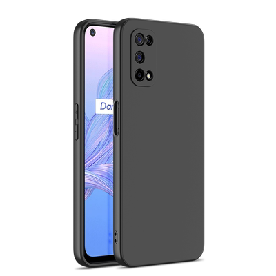 realme黑色防摔真我全包手机套