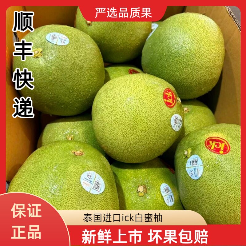 泰国ick白蜜柚白心柚当季新鲜时令水果白肉柚子甜蜜多汁大果包邮