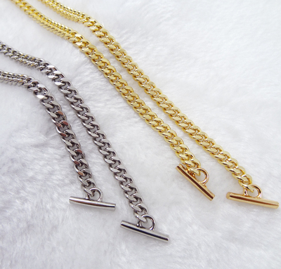 纯铜扣扣单肩斜跨链买包链包带