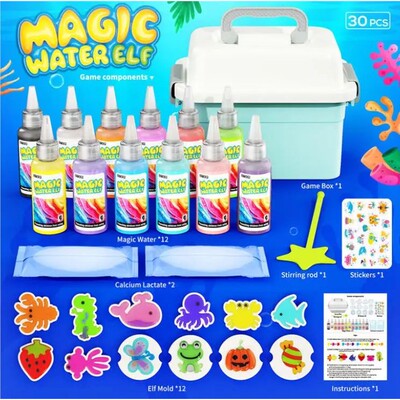 Magic Gel Water Beads Toy: 12-Pack DIY Fairy Garden Kit with