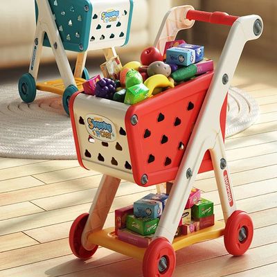 Shopping cart toy baby small trolley children play house fru