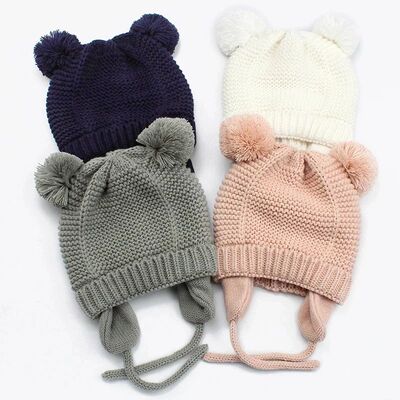 Winter Baby Stuff Hat for Boy Girls Accessories Knited Cap K