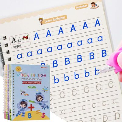 Reusable Learning Math English 3D Calligraphy Book Drawing C