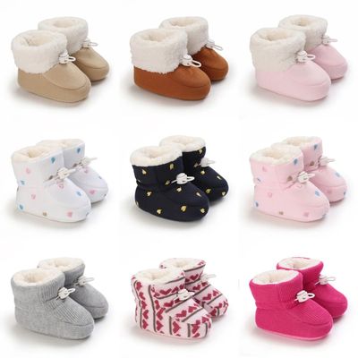 Winter Newborn Baby Cotton Booties Non-Slip Sole Toddler Boy