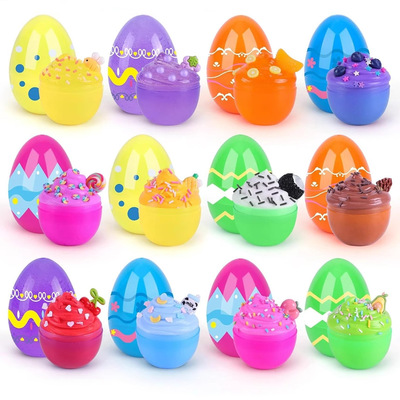 Easter Egg Printing Painted Plastic Opening Egg Diy Party Gi