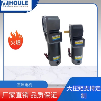 有刷直流减速电机 60W直流刹车电机 马达DC12V 24V电机