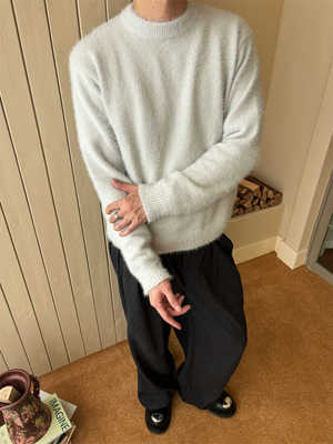 大码潮流纯色宽松卫衣圆领