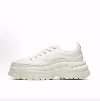 FILA斐乐 lava 帆布  减震耐磨透气 低帮 生活休闲鞋 女款 奶白