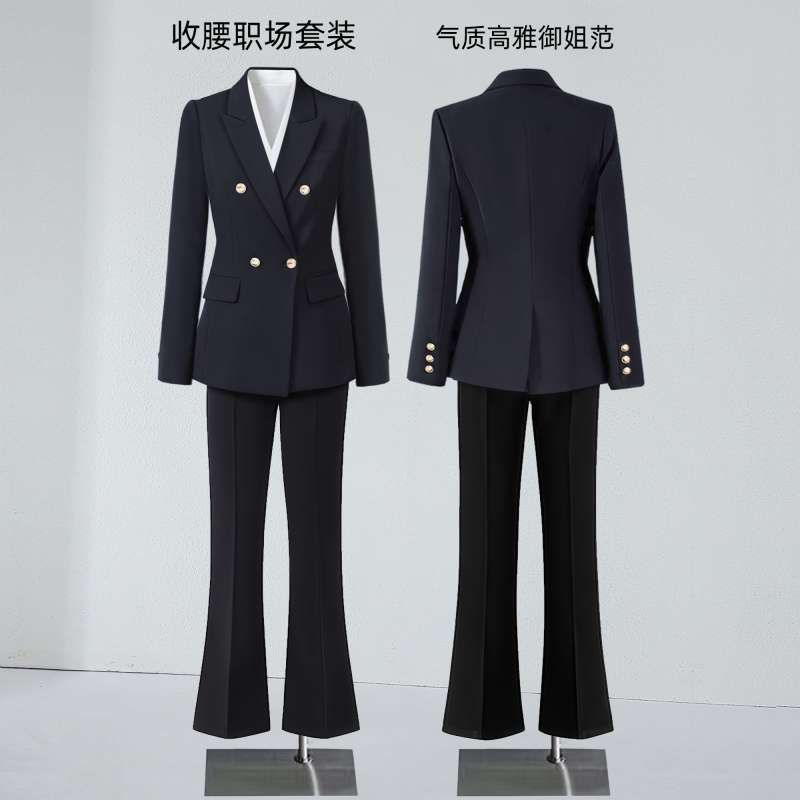 职业西装套装女新款春秋时尚气质女神范酒店面试正装职场工作服