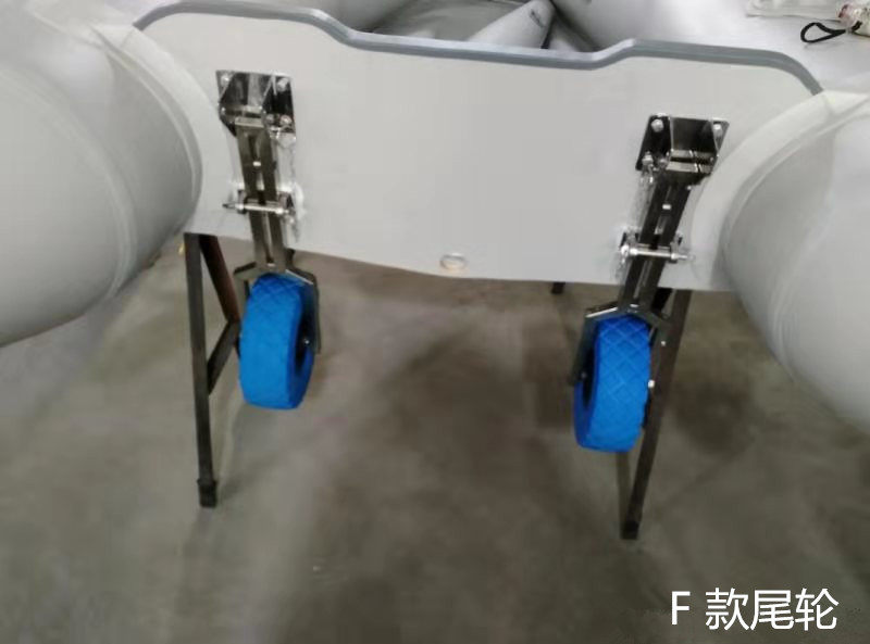 橡皮艇便携拖轮充气船小拖车冲锋舟可以拖行尾轮可折叠汽车拖行轮