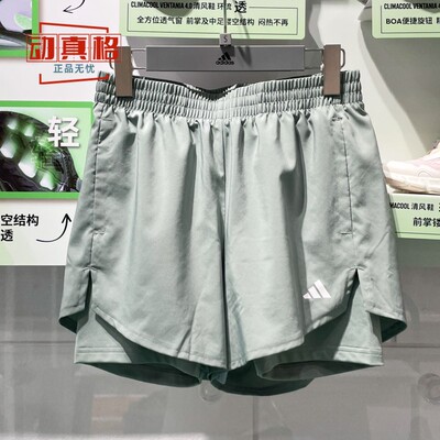女子跑步运动内置紧身裤的短裤