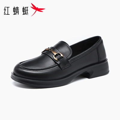 红蜻蜓2026新款秋季头层牛皮女鞋