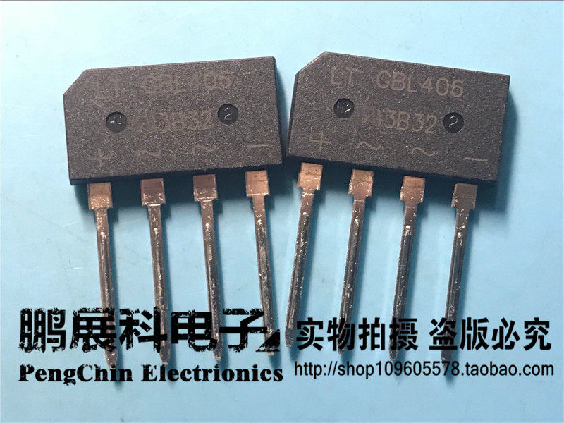 原装进口拆机GBL406 GBJ406整流桥堆 4A/600V扁桥_虎窝淘