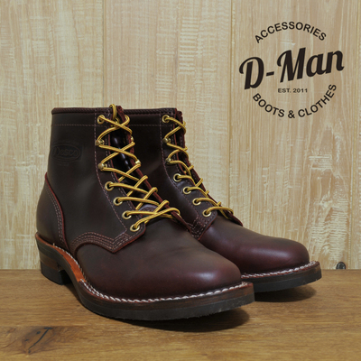 酒红长脸色工装靴wesco