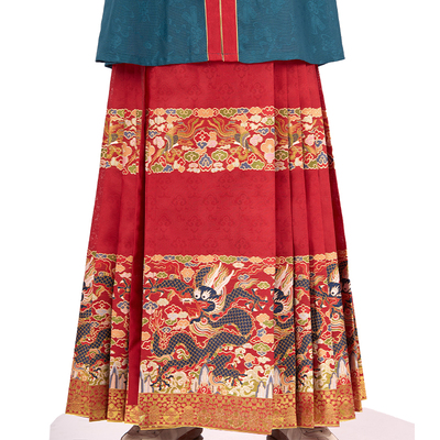 惜物国风涤纶纱料织金马面裙平价