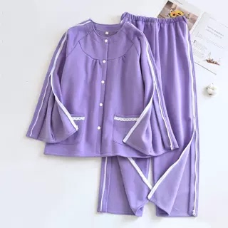 女秋冬加厚保暖拉绒护理服卧床瘫痪病人易穿脱骨折术后大码理疗