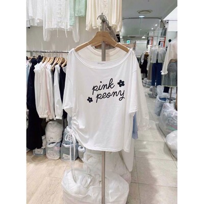 九0824韩国东大门t恤区bunnyflower-8617092时装通勤炸街纯色端庄