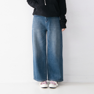 棉质弹力加绒加厚牛仔裤