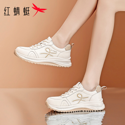 红蜻蜓厚底增高4cm运动休闲女鞋