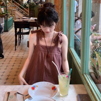 Emilyying春夏新款夏日纯欲树莓紫亚麻棉系带吊带背心
