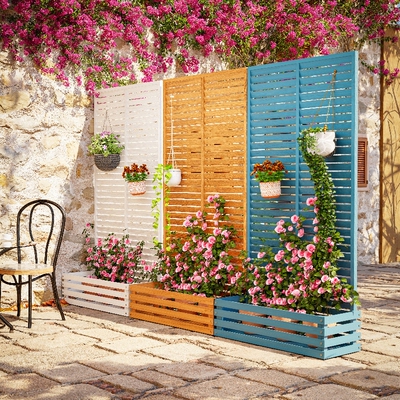 隔断围栏种植爬藤架防腐木栅栏