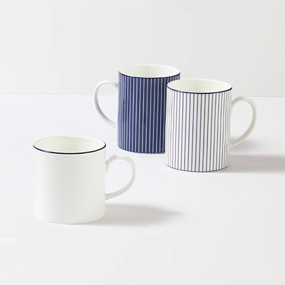 WEDGWOO蓝调几何马克杯水杯骨瓷