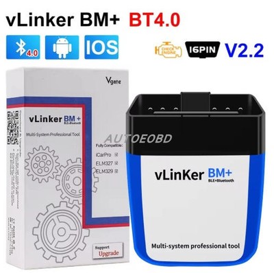 vgate Vlinker BM+ OBD2 diagnostic scanner for Android & IOS