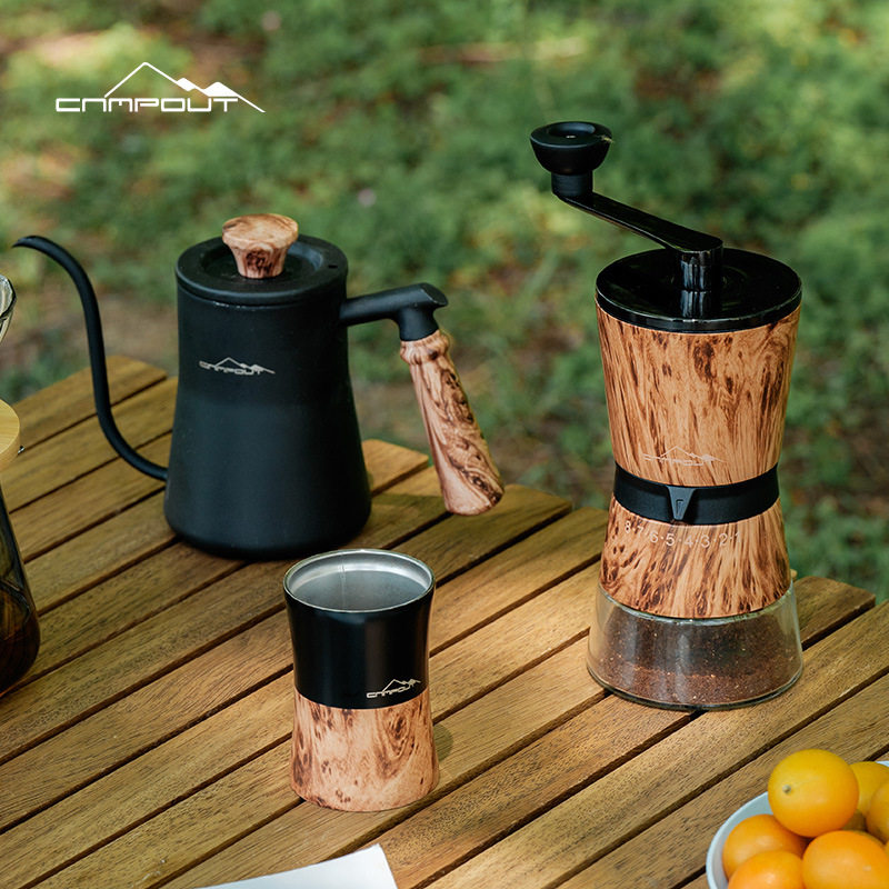 CAMPOUT户外咖啡杯高颜值手冲咖啡杯具小蛮腰便携式咖啡杯不锈钢