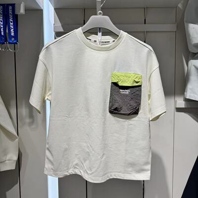 斯凯奇儿童26夏季新款男童时尚百搭运动户外休闲短袖T恤P226K023