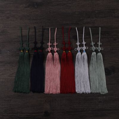 桃晴溪回笼须流苏纯手工编织