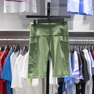 李宁女子短裤速干高弹紧身裤