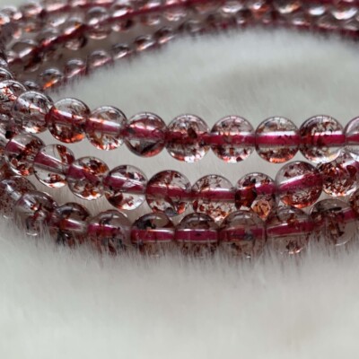 天然超七金草莓晶水晶手串