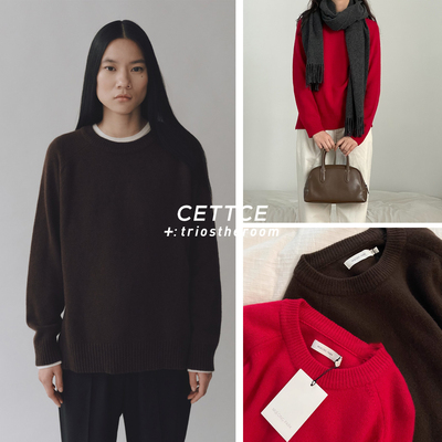 【SALE】CETTCE 现货 Mijeong Park 圆领羊绒羊毛混纺毛衣针织衫