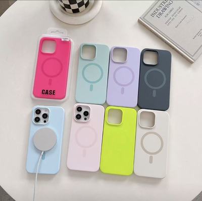磁吸液态硅胶全包防摔苹果手机壳
