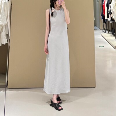CS女装标准版型斜裁长款连衣裙亚麻背心裙2026夏季新品1271954004
