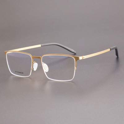 9668林德LIND伯格BERG同款半型方框素颜神器防蓝光近视眼镜框架