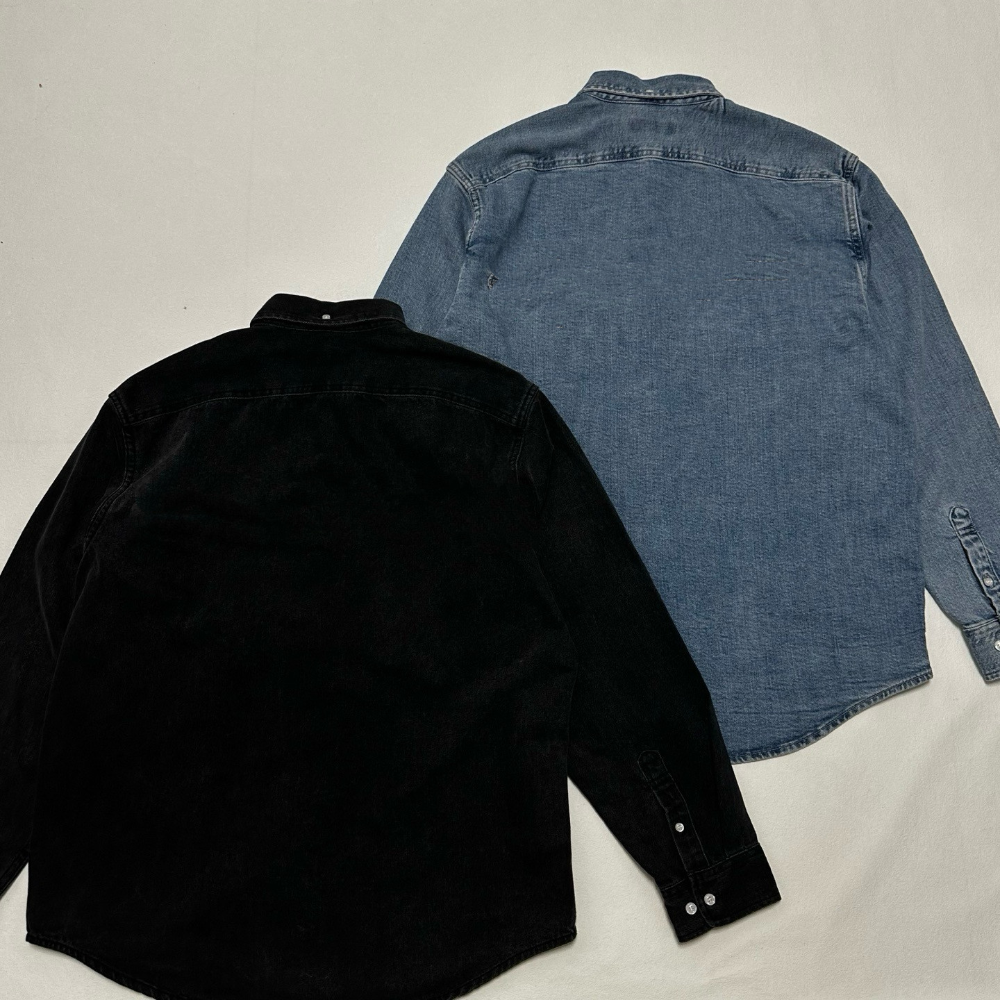 牛仔衬衫Appliqué Denim Shirt 贴花牛仔长袖休闲衬衫 男女同款