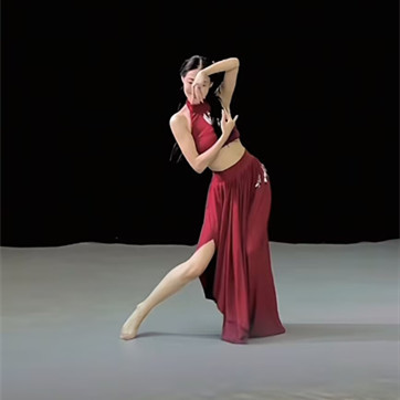 傣族艺考弹力大摆裙开叉