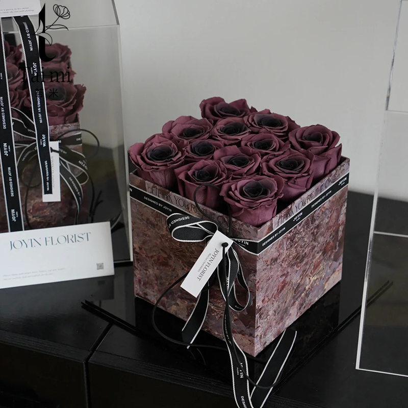 七夕情人节新款乌梅子酱花盒鲜花礼盒插花盒花艺包装盒子花店材料_虎窝淘