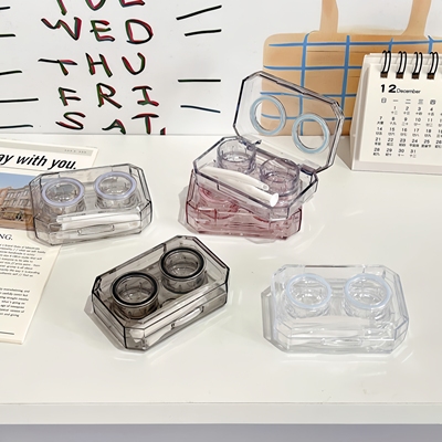 隐形眼镜盒便携透明迷你