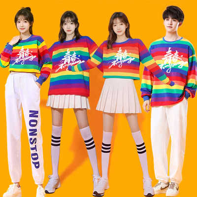 啦啦队服装女套装韩版女团爵士舞蹈演出服成人学生啦啦操表演服装