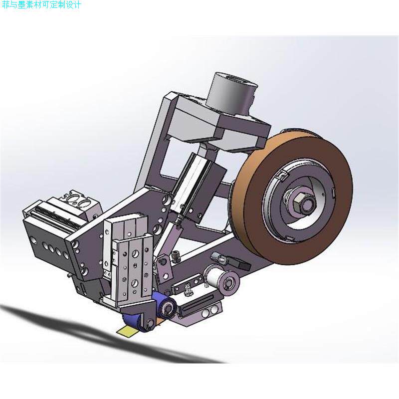 自动贴胶带机构图纸3D模型CAD设备SW设计方案素材机器机械专4338