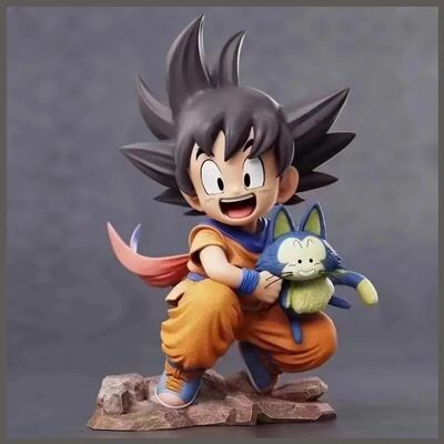 Dragon Ball Childhood Little Goku Hugs Puer Ya Mu Tea Little