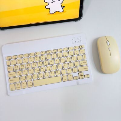 Korean Wireless Bluetooth Keyboard with Mouse 10inch Lightwe