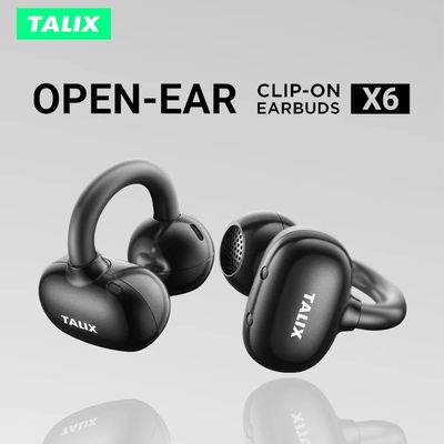 TALIX X6 Clip-On Earbuds Wireless Open Ear Earbuds Headphone