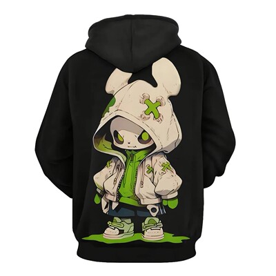 2025 autumn/winter men's fashion cartoon character print sof