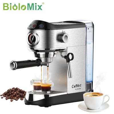 BioloMix Stainless Steel 20 Bar Semi Automatic Powder Coffee