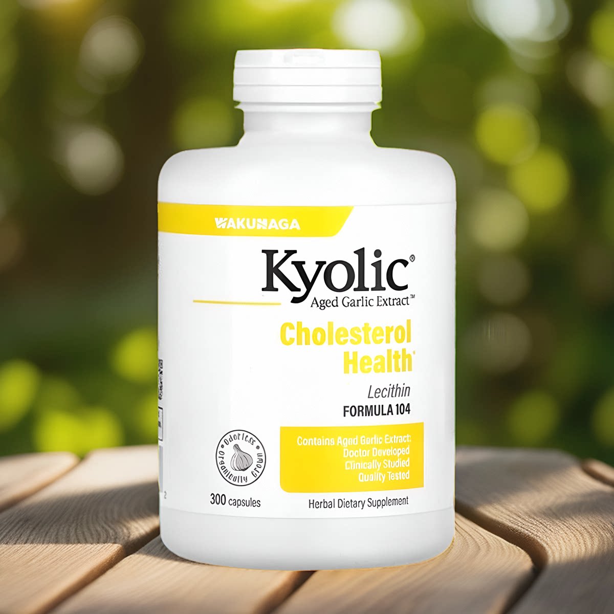 美国Kyolic 胆固醇心脑血管免疫系统健康陈蒜卵磷脂胶囊配方300粒