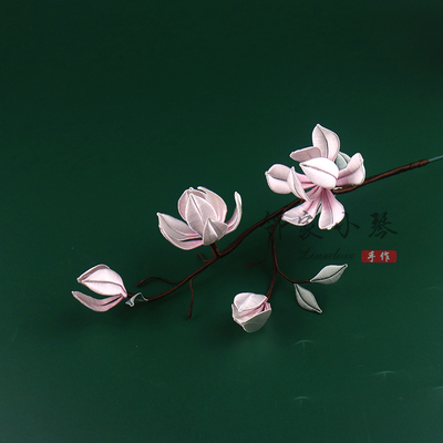 手工玉兰胸花缠花材料包古风